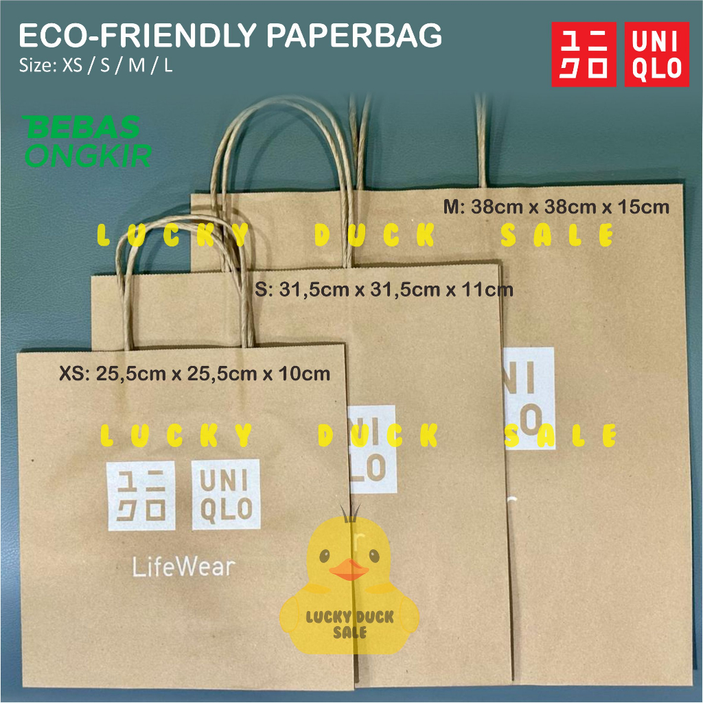 Uniqlo Eco Friendly Paper Bag Paper Bag Paper Bag | Shopee Malaysia