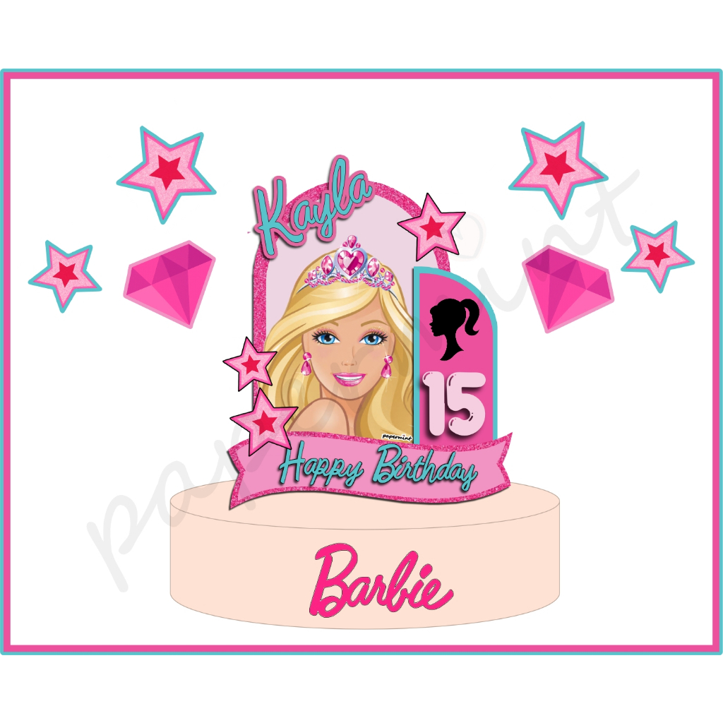 Barbie cake topper cake Decoration | Shopee Malaysia