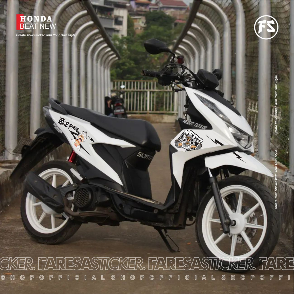 PUTIH L2 Striping HONDA BEAT NEW 2019-2023 | Sticker LUFFY GEAR 5 Viral ...