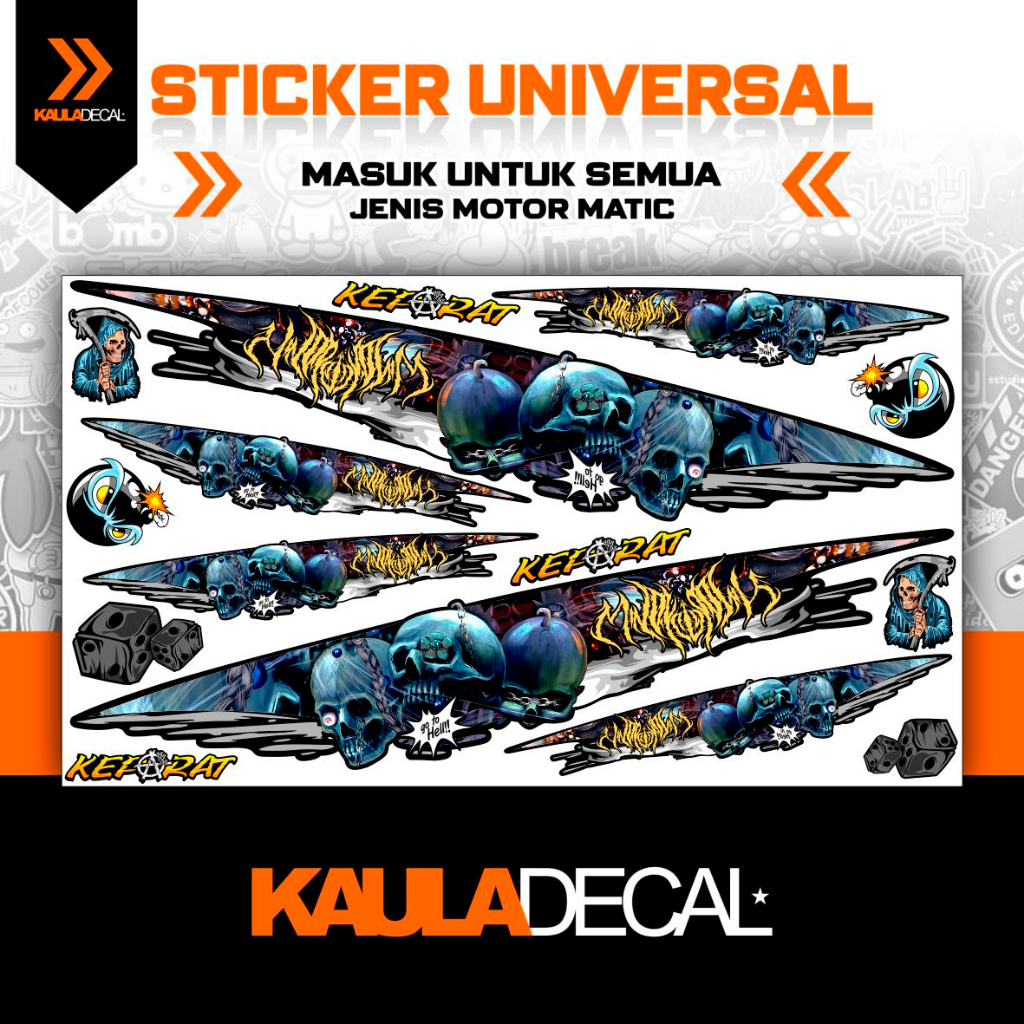 Motorcycle STRIPING STICKER ALL MATIC MOTIF 402 / UNIVERSAL MATIC ...