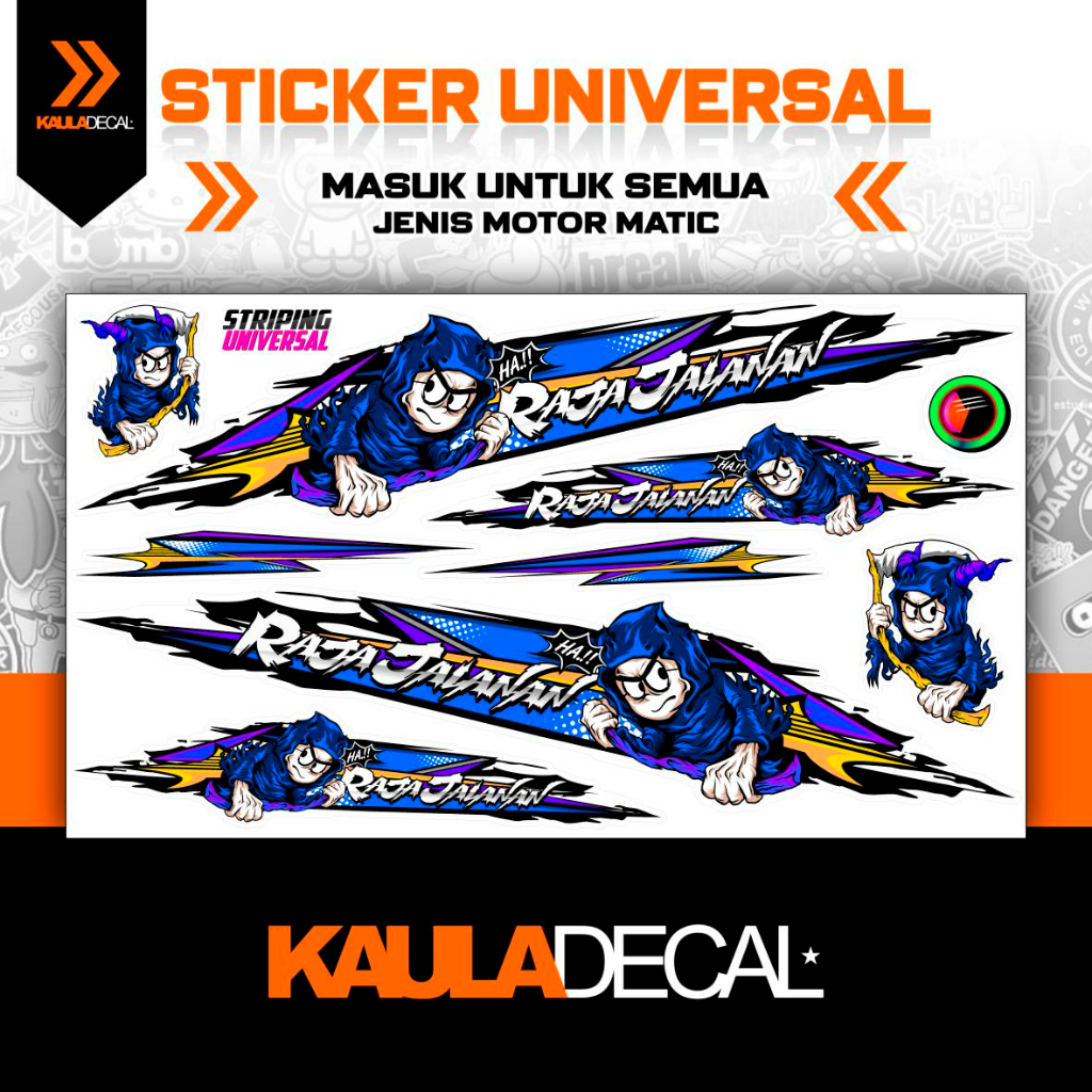 Motorcycle STRIPING STICKER ALL MATIC MOTIF 660 / UNIVERSAL MATIC ...