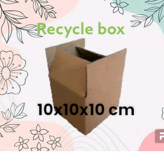 Cardboard gasket 10x10x10 cm recycled outside plain inside screen ...