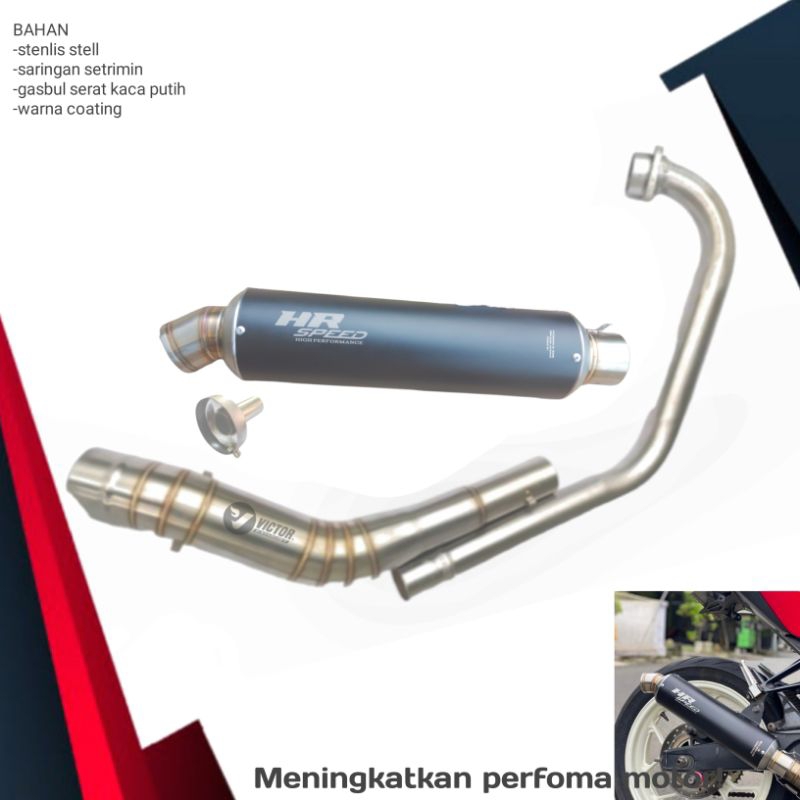 Full system exhaust R15 CBR150R CB150R GSX VIXION MX KING SONIC SATRIA ...