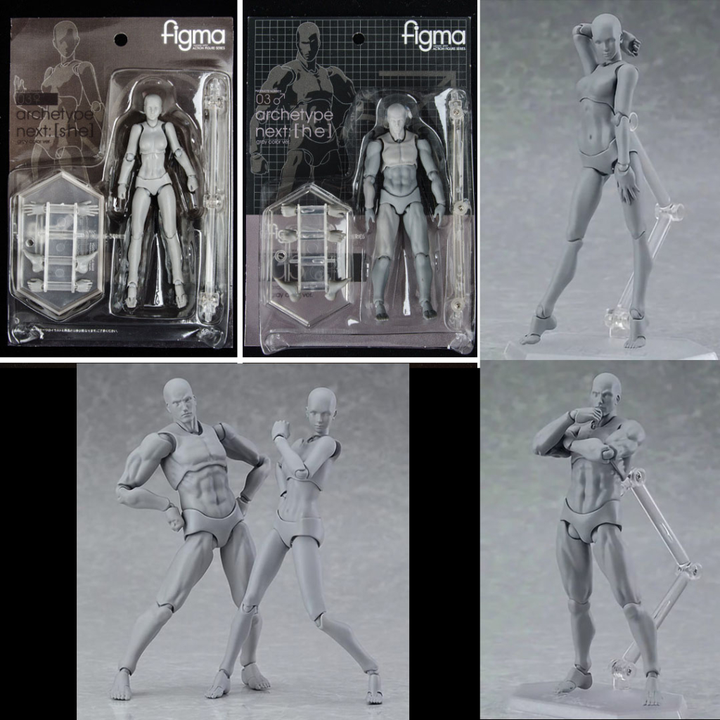 Figma SHF Figuarts Body Skin Color Gray Art Movable Action Figure ...