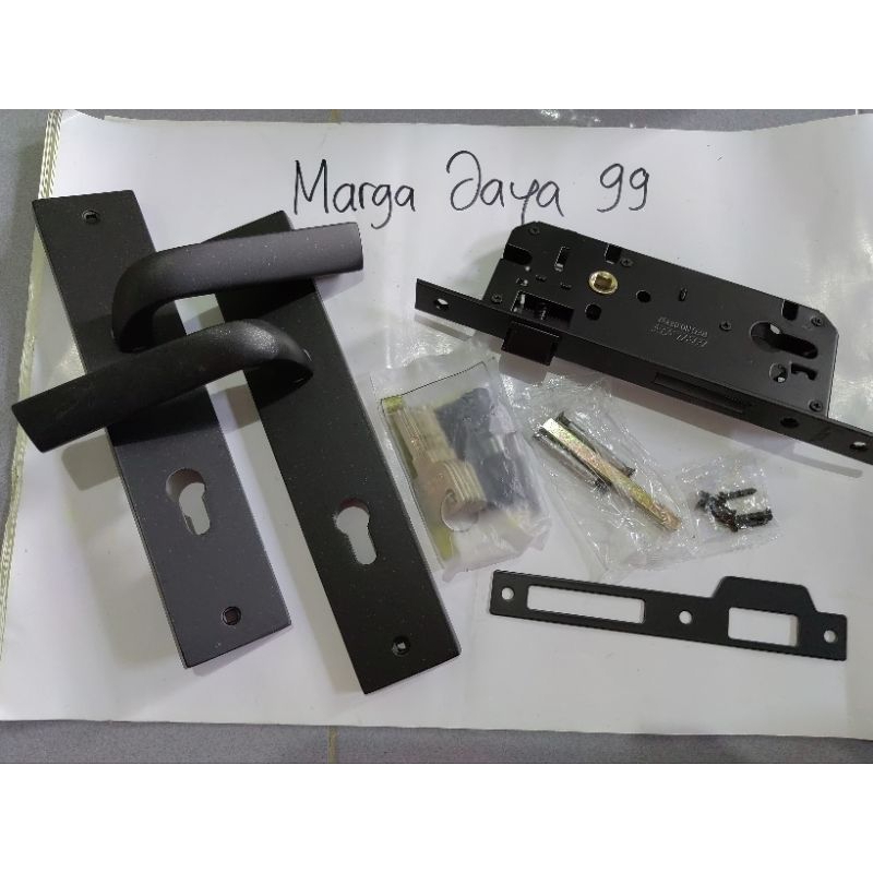 HITAM Bellucci LINDEN GB Black Big Door Lock/Bellucci Black Door Lock ...