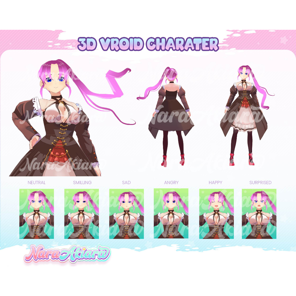 Upgrade Your Streaming With Ready To Use 3D Vroid Models, virtual Vroid ...