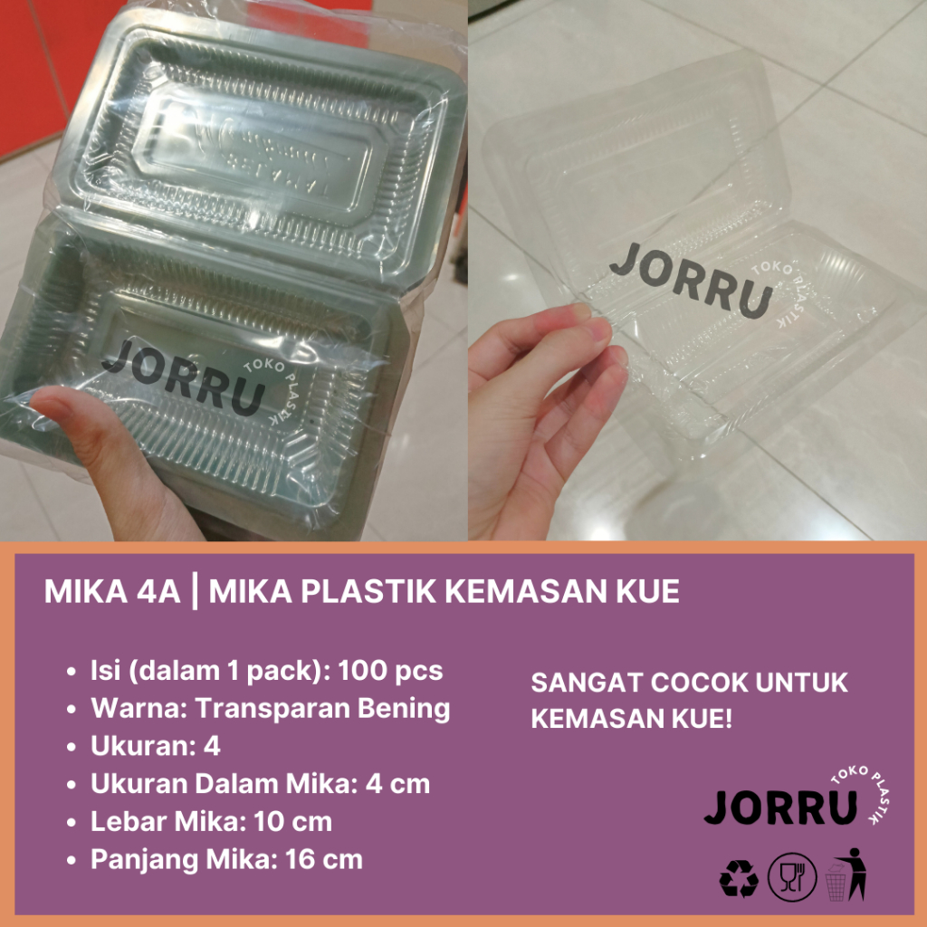 Mika 4A | Plastic MIKA CAKE AND FOOD PACKAGING - CONTENTS 100 PCS ...