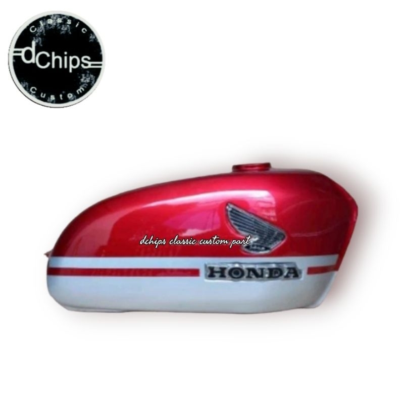 MERAH REPLIKA Honda cb 125 old red replica tank, universal | Shopee ...