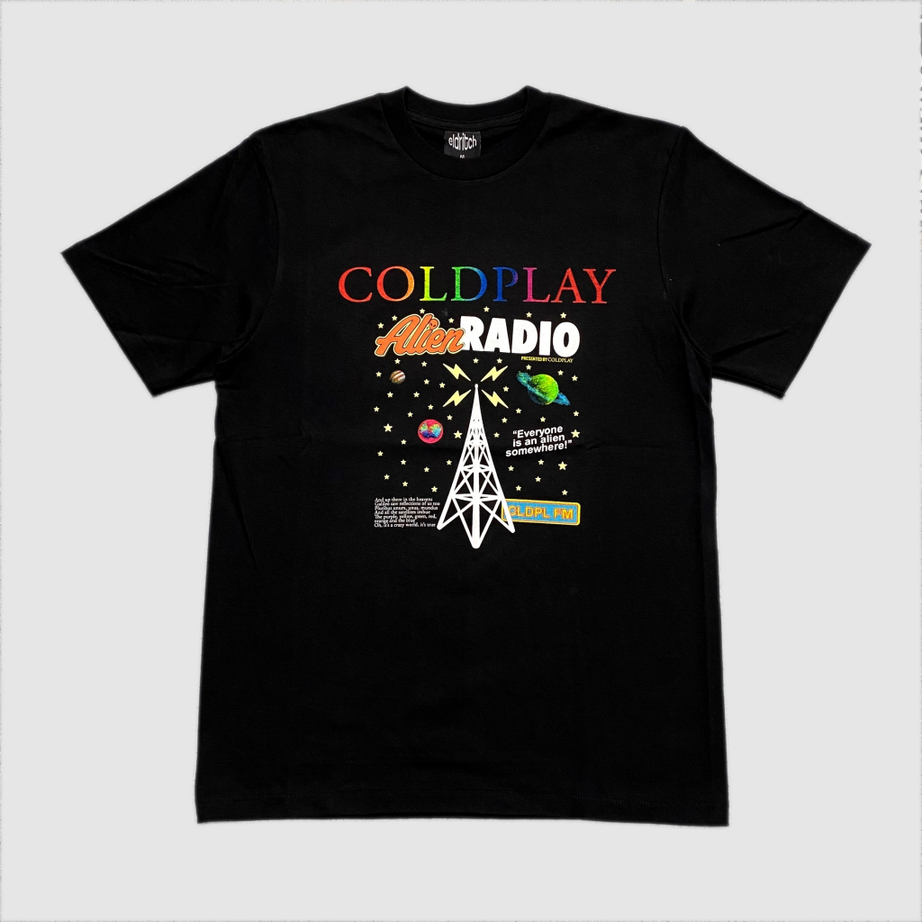 Coldplay Alien Radio Heavyweight Cotton Built Up Tshirt cls | Shopee ...