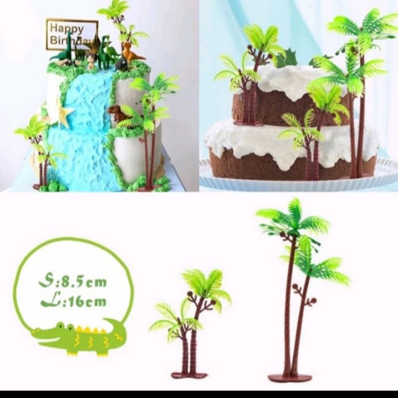 Coconut tree Topper, miniature coconut tree diorama cake decoration ...