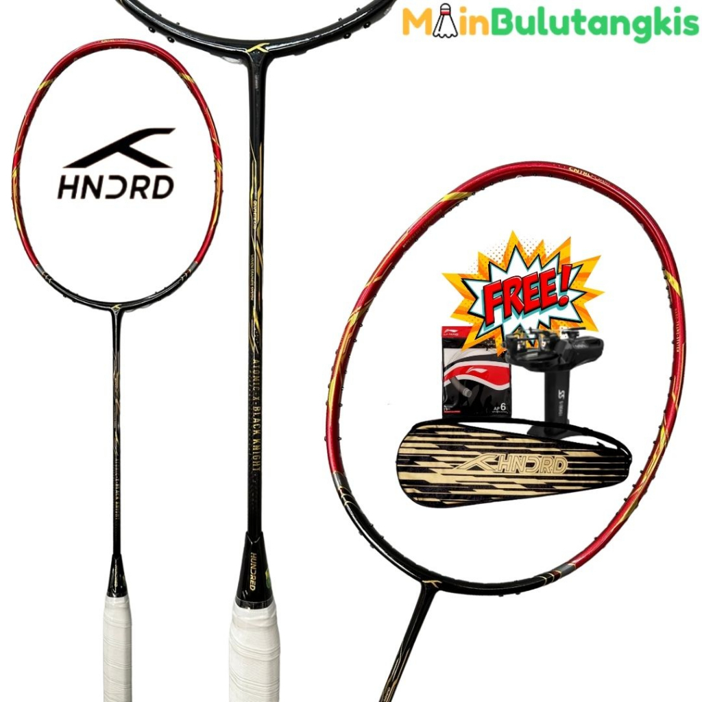 Hundred Atomic X Black Knight Badminton Racket 100% Original | Shopee ...