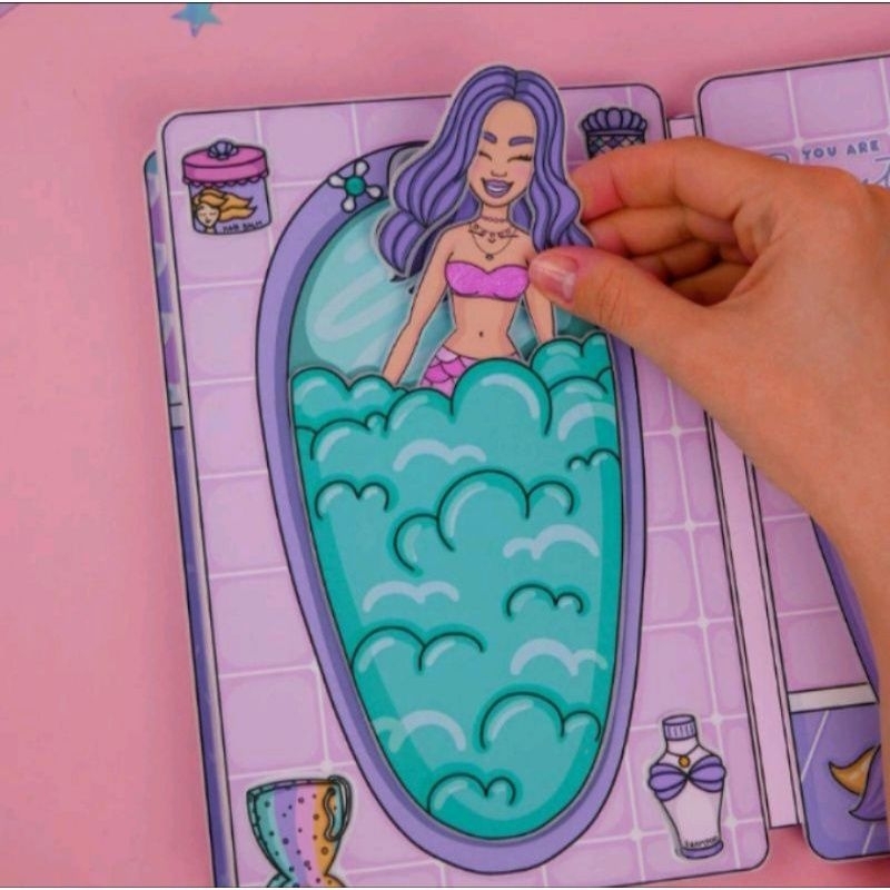 Mermaid paper doll Toy Disassembly Children's Educational Toys | Shopee ...
