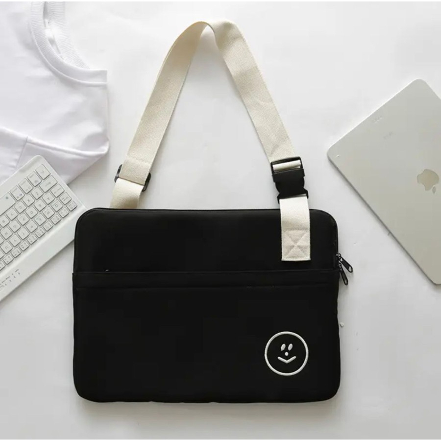 Smiley Sling Laptop Bag for Macbook Air Pro M1 M2 iPAD Tablet Tab 10 11 ...