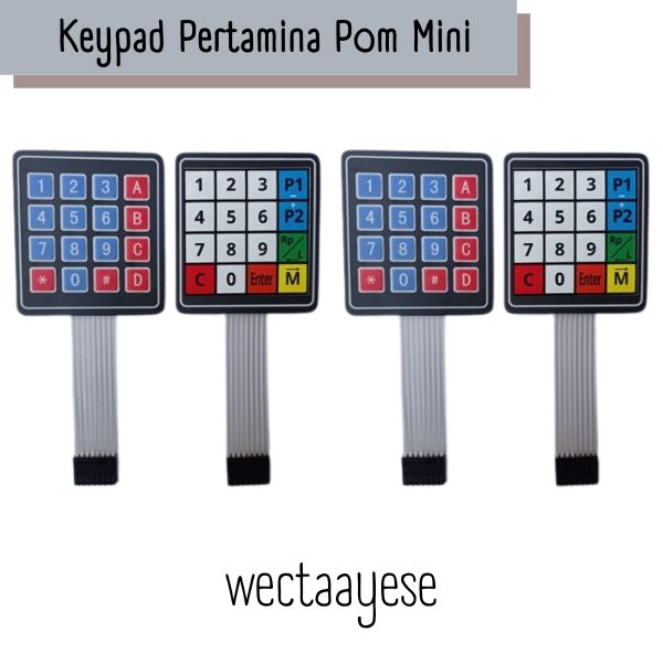 TOMBOL Membrane Keypad Button For Arduino Keypad Pom Mini 4x4/Mini Pom ...