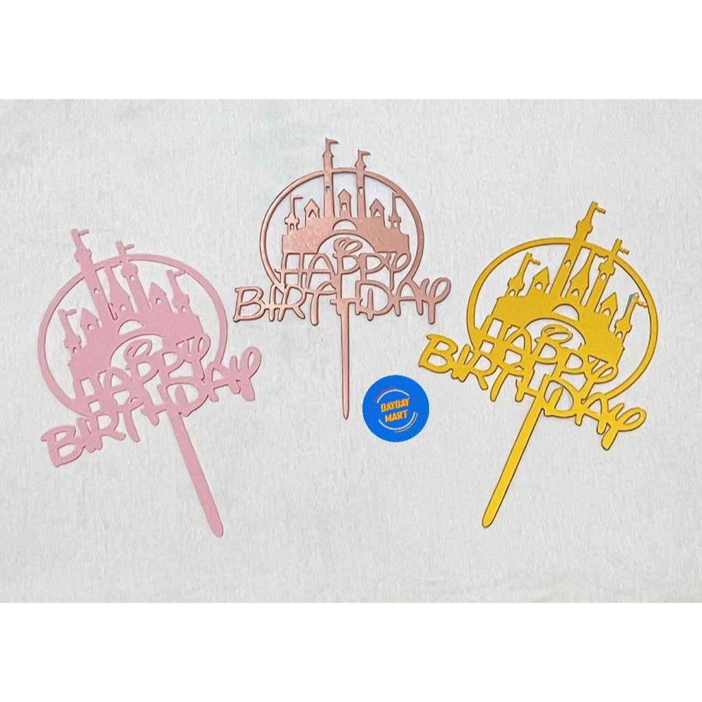 Happy Birthday Princess Palace Cake Topper / Happy Birthday Palace Cake ...