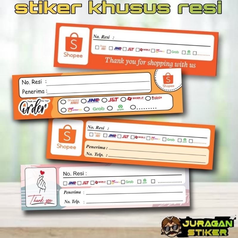 (100 Pcs) receipt delivery stickers/resi stickers/label stickers ...