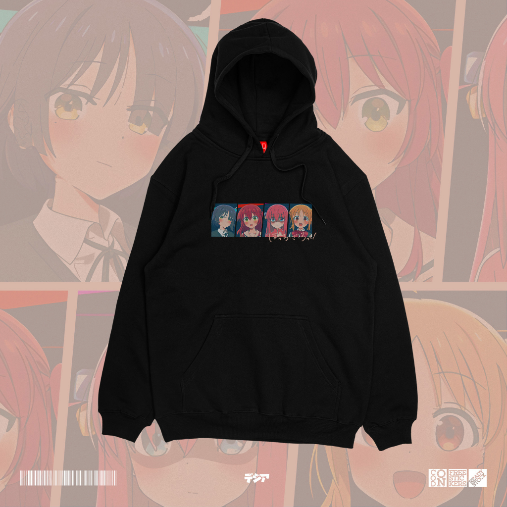 Hoodie Bocchi Niif Ryo Kita Bocchi The Rock Kessoku Band Waifu Anime ...