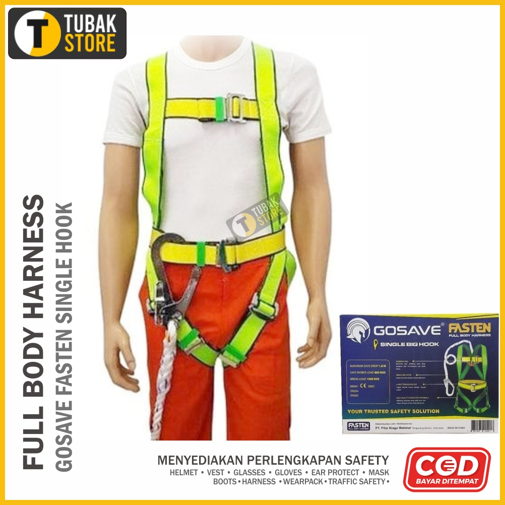 Full Body Harness FASTEN Single Big Hook Large Safety Rope Hook ...