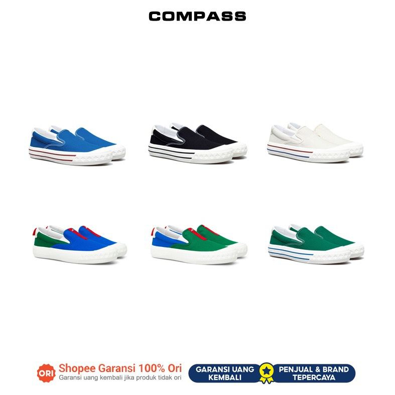 [ORIGINAL NEW] Compass Retrograde Slip-On Shoes | Shopee Malaysia