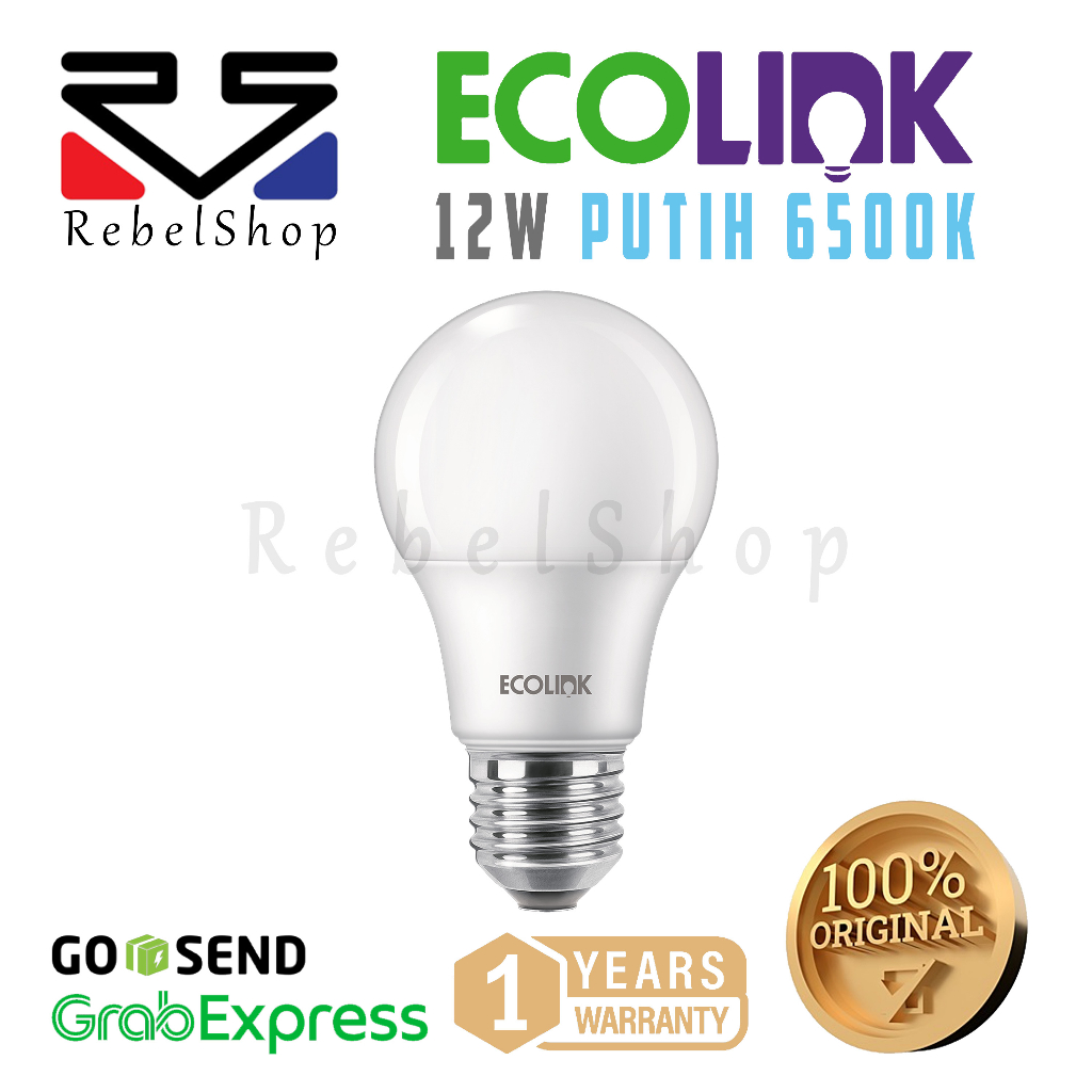 Ecolink LED Light Bulb Bulb 12 Watt White (12W 12 W 12Watt) | Shopee ...