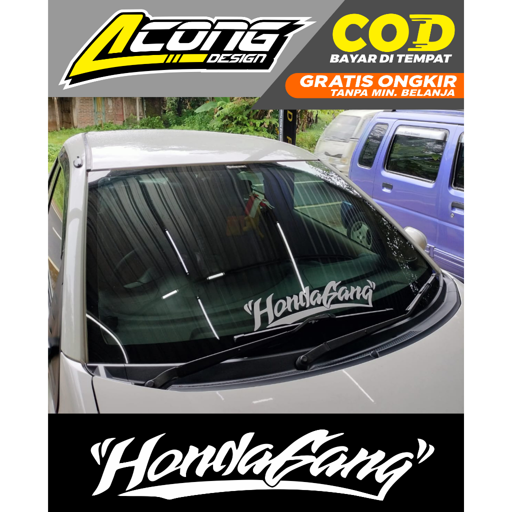 Honda GANG CAR WINDSHIELD STICKER (CAN BE FOR ALL CARS) | Shopee Malaysia