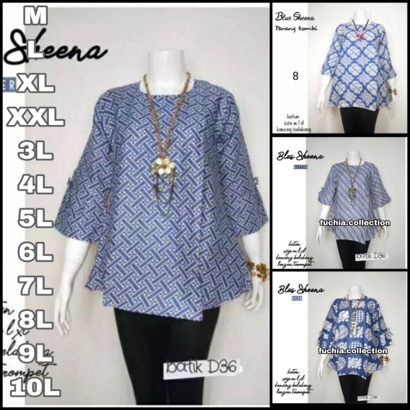 Batik top jumbo BIG SIZE JUMBO XXL XXXL 3L 4L 5L BATIK JUMBO COUPLE "M ...