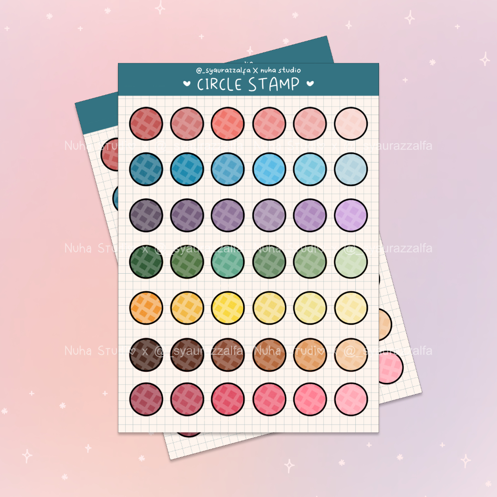 Sticker by _syaurazzalfa | Circle Stamp Round Stamp Deco Journal Bujo ...