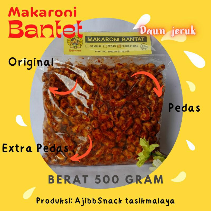 Macaroni BANTET Spicy Savory Orange Leaves 500gr | Shopee Malaysia