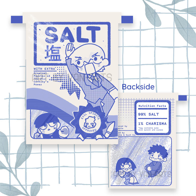 Mob Psycho 100 | Reigen Salt Drawstring Pouch | Shopee Malaysia