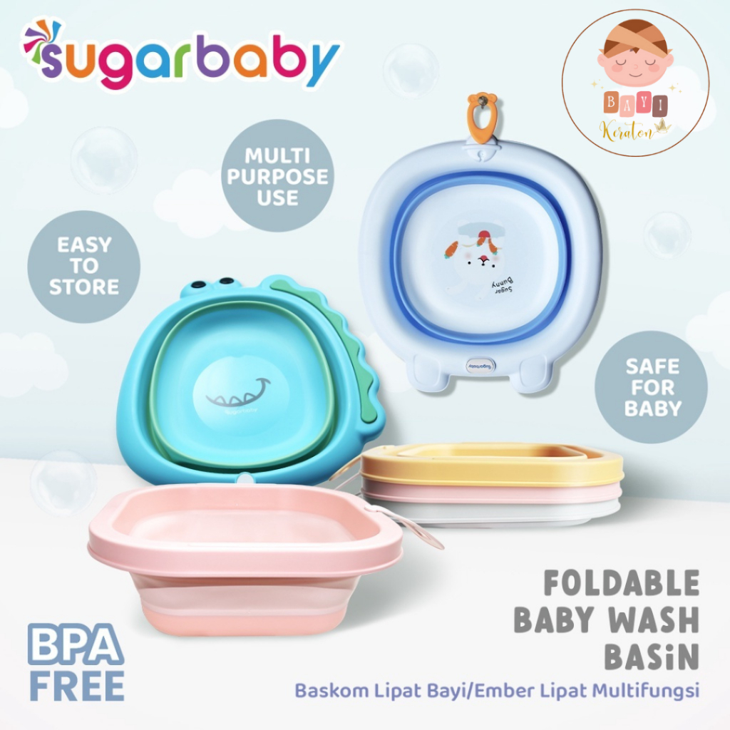 Sugar Baby Basin Folding Bucket Foldable Baby Wash Basin Baby Bath ...