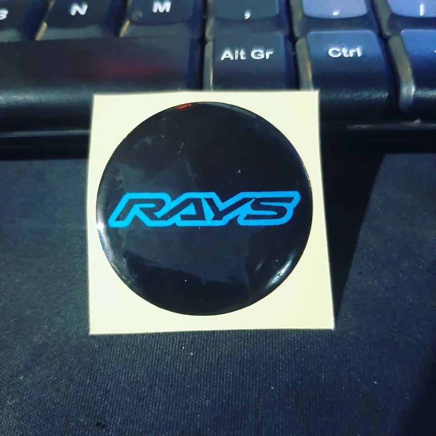 Round RAYS Resin Embossed Sticker Small 3D Lycal Logo Sticker Unit ...