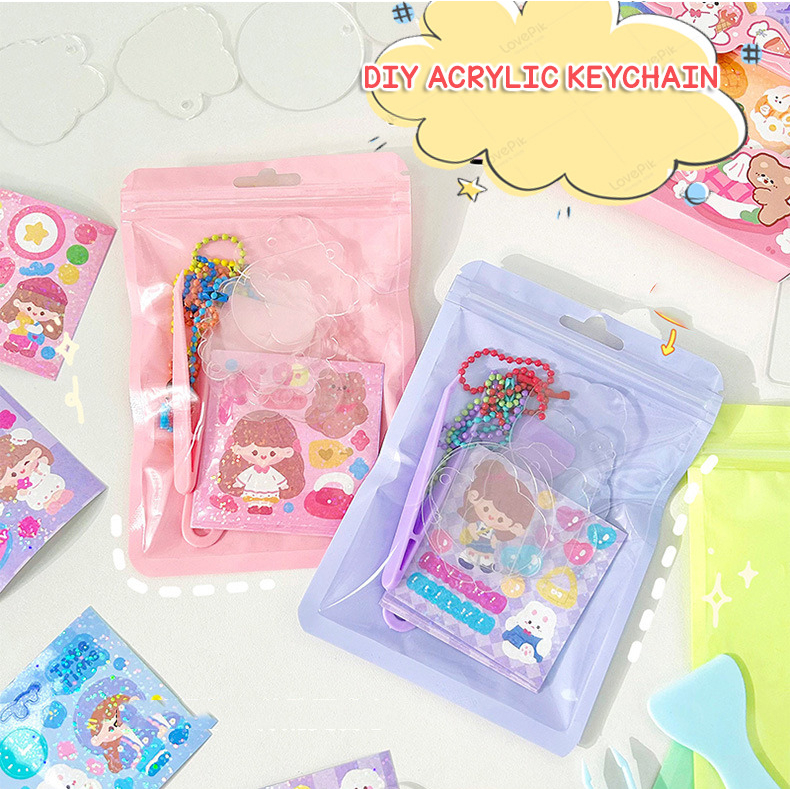 GANTUNGAN Hs - DIY SET ACRYLICS CHAINS/DIY SET Keychain ACRYLICS ...