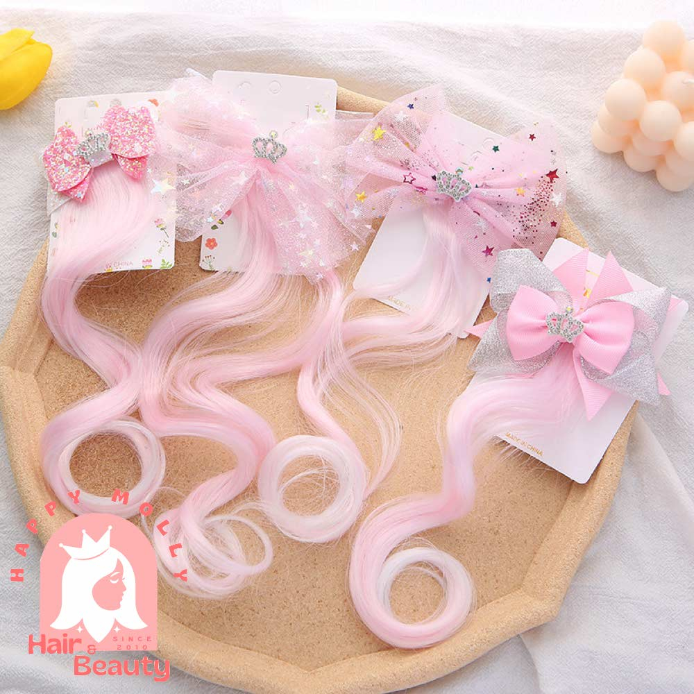 Fake Highlight Hair Clip - Curly - Korean Girls Decoration - Pita ...