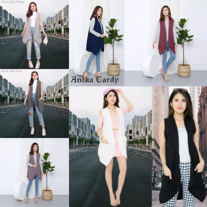 Cardigan Model Vest Women Outer Only | Shopee Malaysia