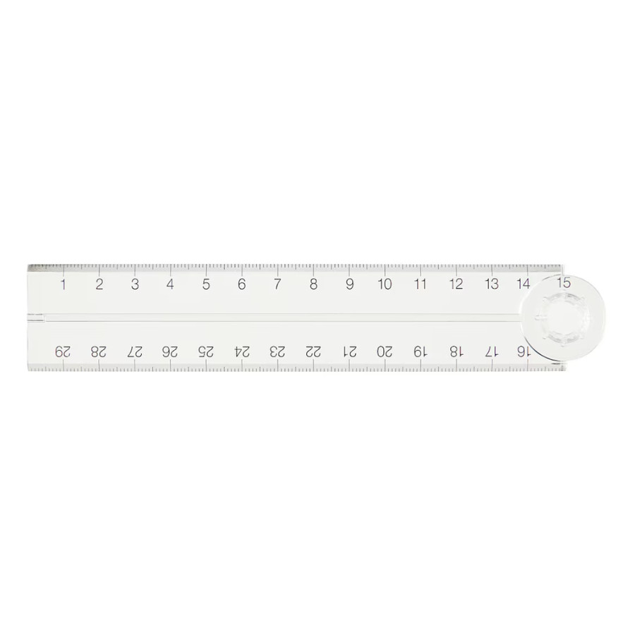 Muji Foldable Ruler 30cm Transparent Transparent Folding Ruler | Shopee ...