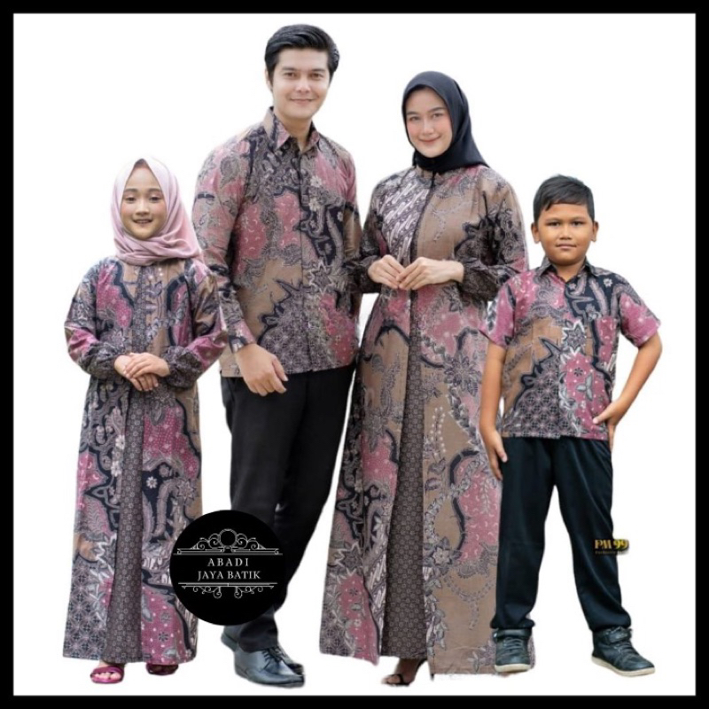Batik Couple Family New Series Modern Father Mother And Son Sania Motif ...