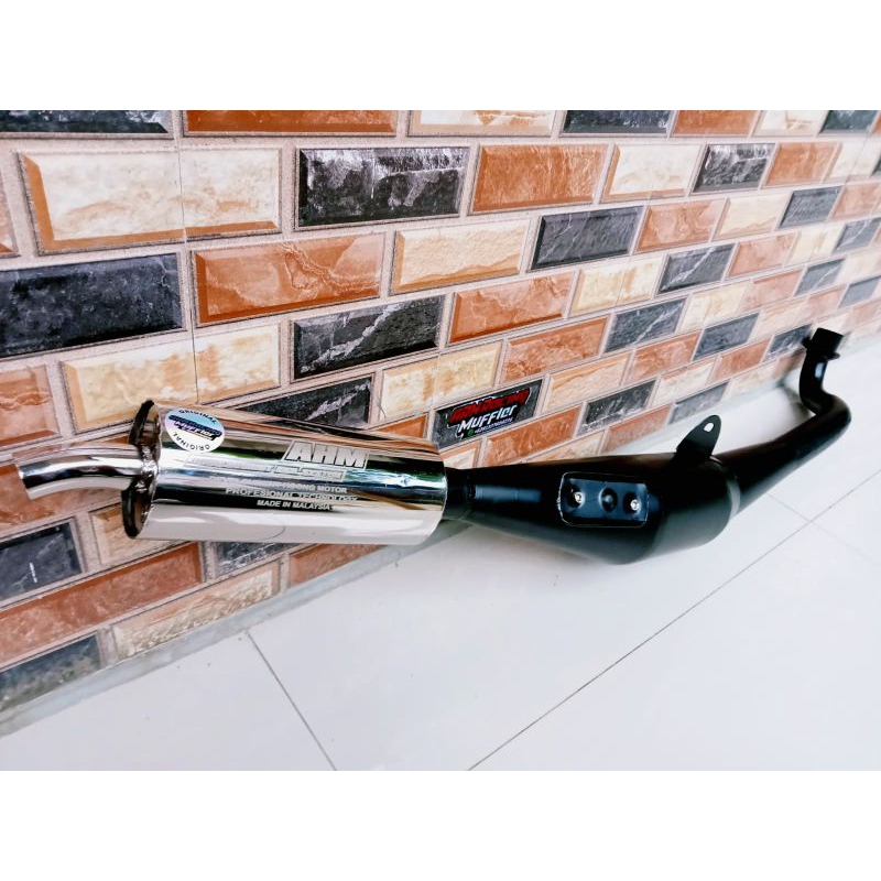 HITAM Exhaust Yamaha fiz-R Black gembung Shield Crunch kemrincing ...