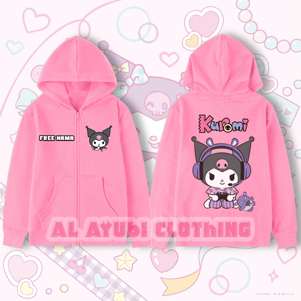 Kuromi Melody Children's Zipper Hoodie / Kuromi Children's Zipper ...