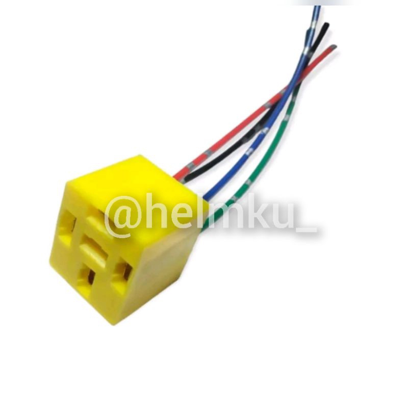 Home Relay Socket Socket 4-Pin Foot Relay Socket Copper Cable Horn ...