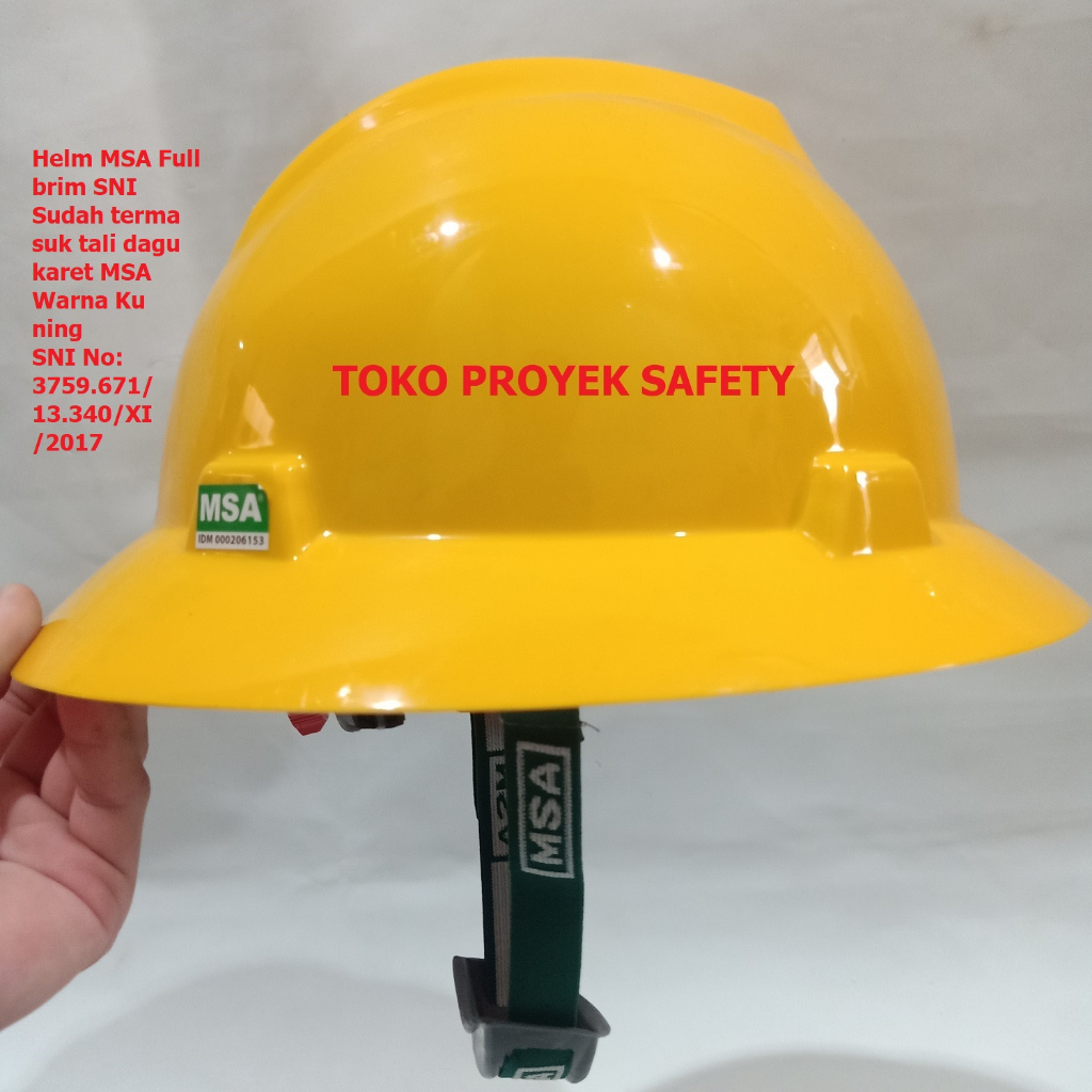 LOKAL Local MSA Full Brim Project helmet MSA SNI Full Brim Safety ...
