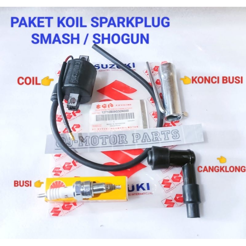 Smash COIL COIL Package+SPARPLUG+Spark Plug Connector+Old SMASH Spark ...