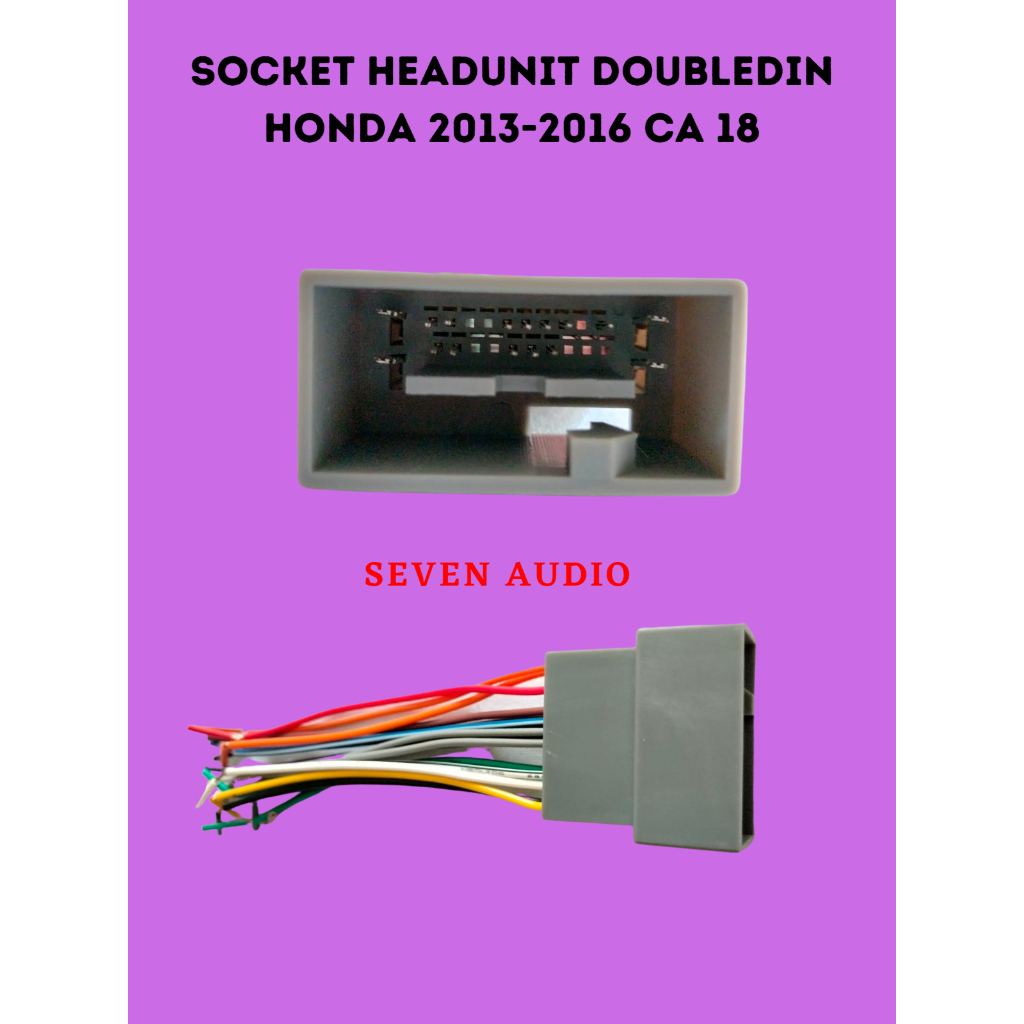 Double Din PNP Honda Socket 2013-2016 CA18 Socket Plug N Play | Shopee ...