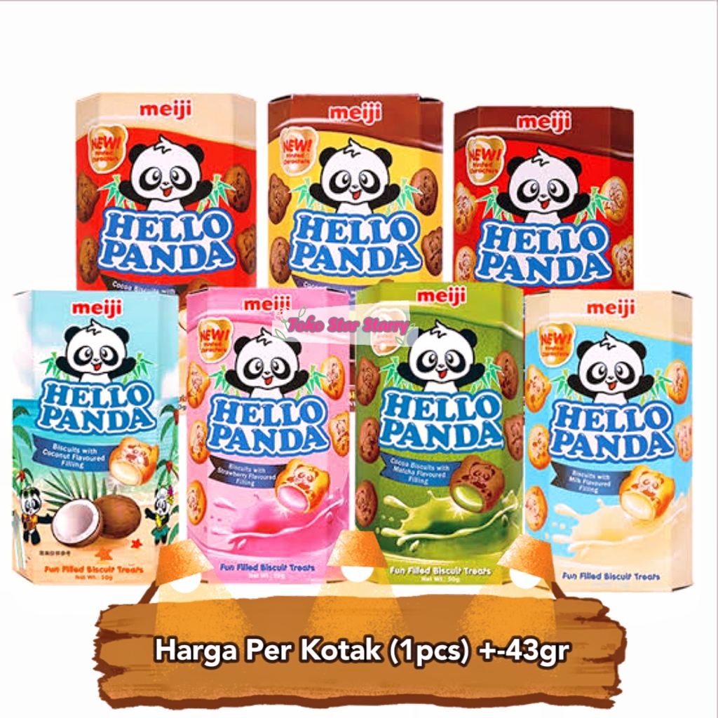 [Per Box] Assorted Hello Panda Biscuits 42gr Hello Panda Snack Hellopanda Viral Halal Mui ...