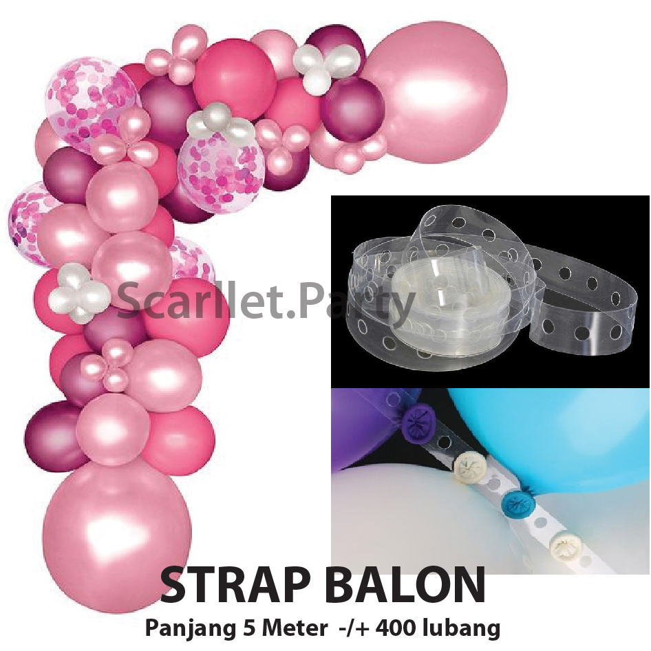 Stripe BALLOON STRAP LATEX BALLOON DECORATION PLASTIC HOLE BIRTHDAY ...
