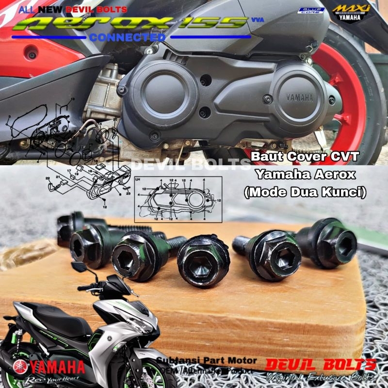 Yamaha Aerox Cvt Cover set bolt(K10+L5) | Shopee Malaysia