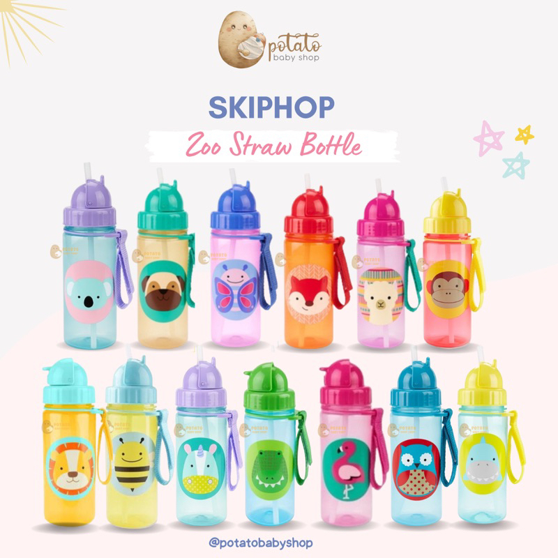 Skip Hop Zoo Straw Bottle Pp / Skiphop Children's Drinking Bottle ...