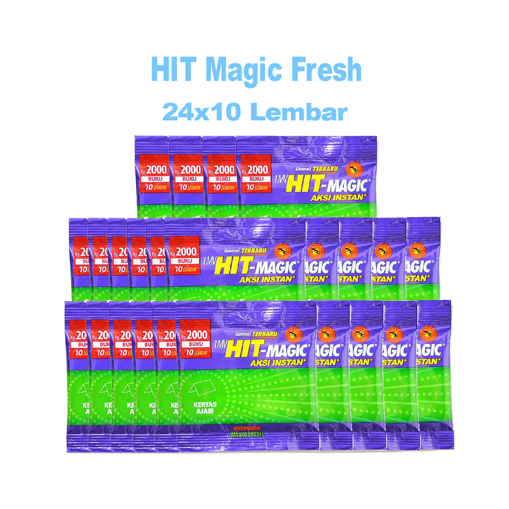 Hit Magic Wangi Fresh 1 Box (24 pcs) 10 Sheets - Magic Paper Mosquito ...