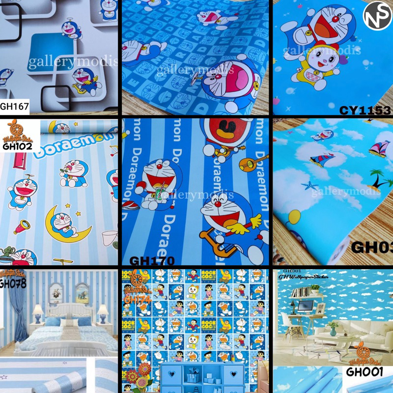 Best DORAEMON Brand CY/GH Pt Orange sticker Wallpaper Size 45cm X -+ 9m ...