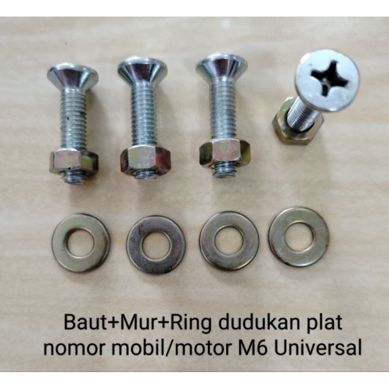 M6 Universal Motorcycle Number Plate Mount Bolt Ring Nut | Shopee Malaysia