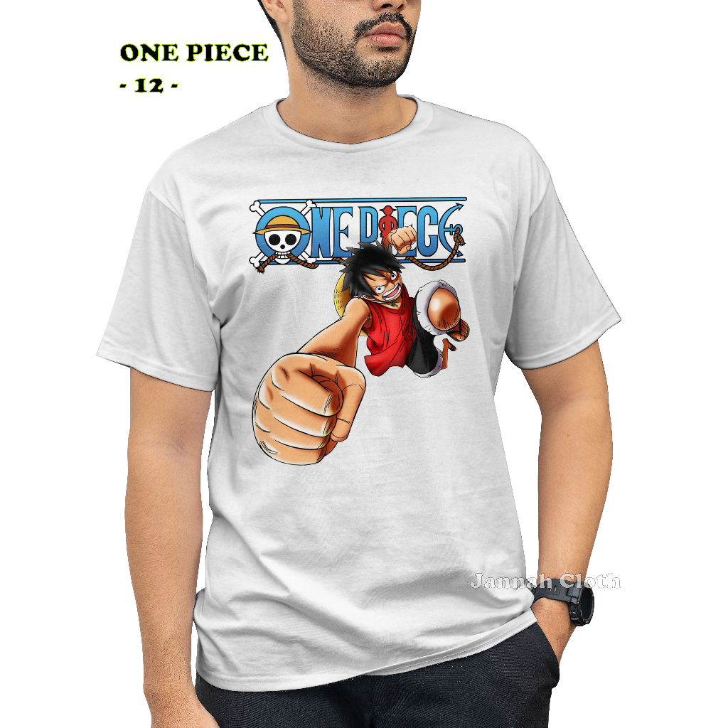 One Piece Luffy Fight Anime T-Shirt Code KAOP-12 DTF Print | Shopee ...
